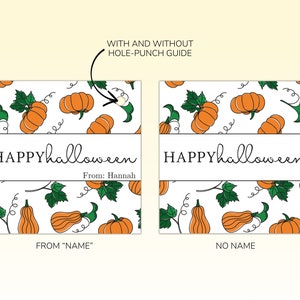 Printable Happy Halloween Gift Tag, Editable Fall Treat Tag, Halloween ...