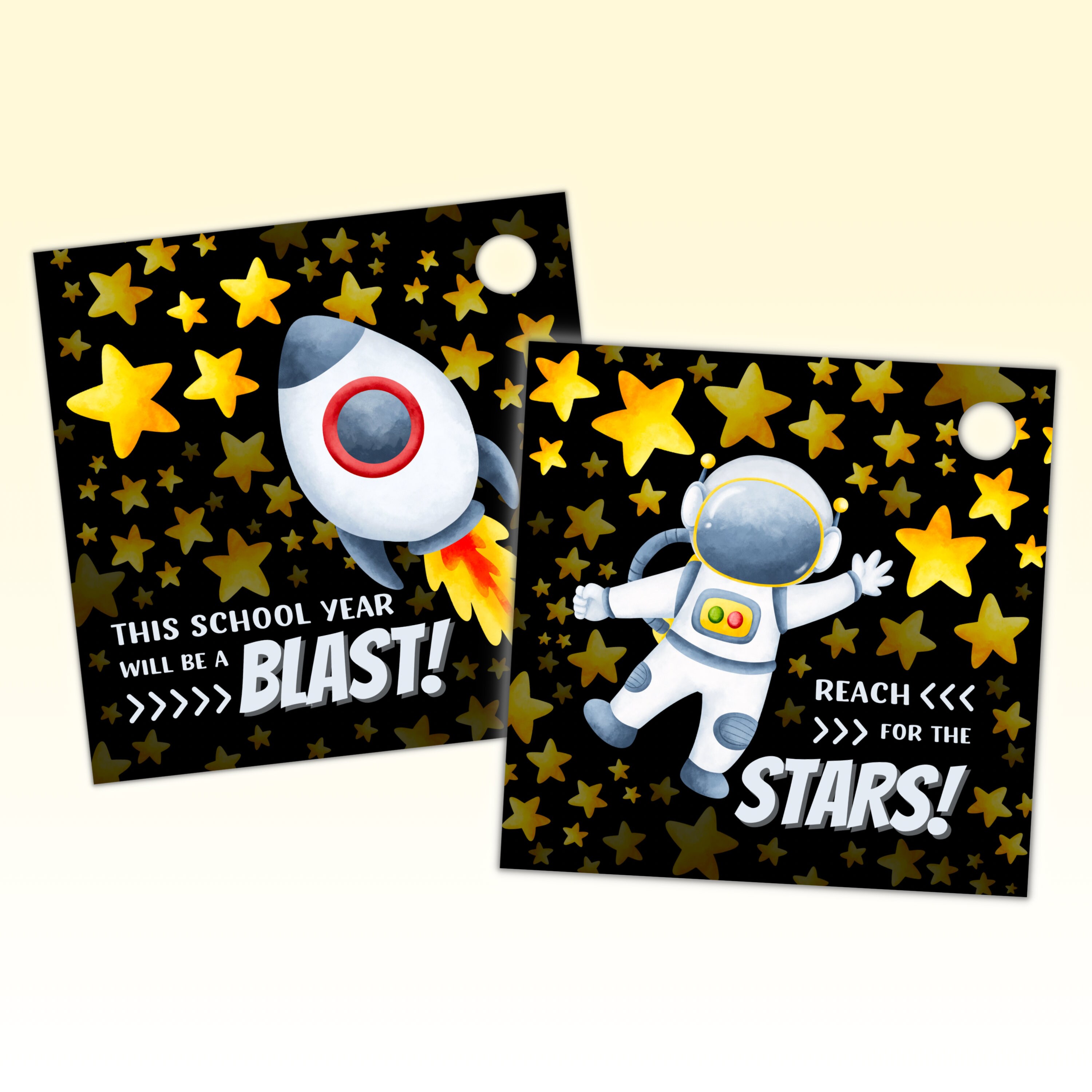 Back to School Space Gift Tags Printable First Day of School - Etsy