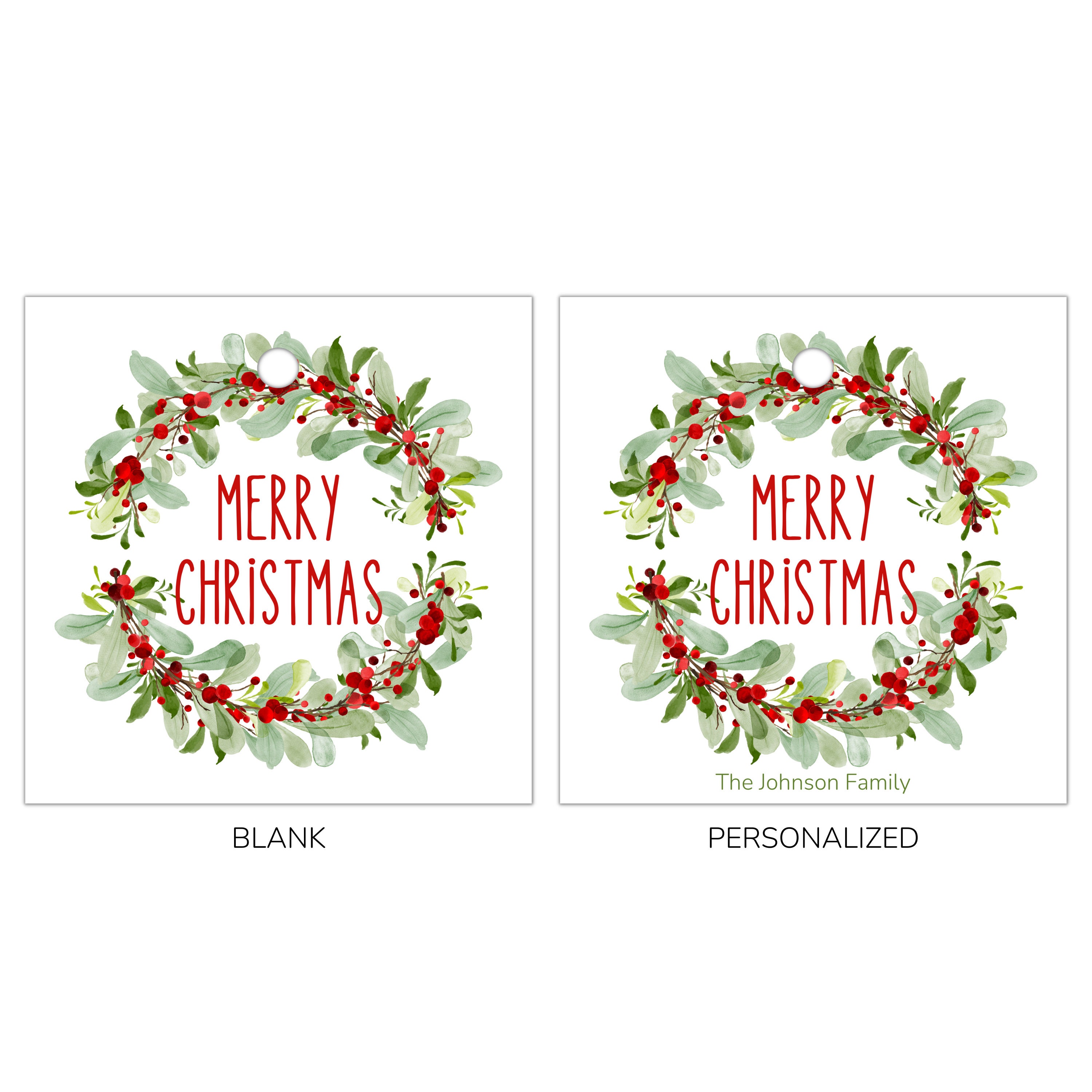 Printable Christmas Gift Tag Personalized, Editable Christmas Present ...