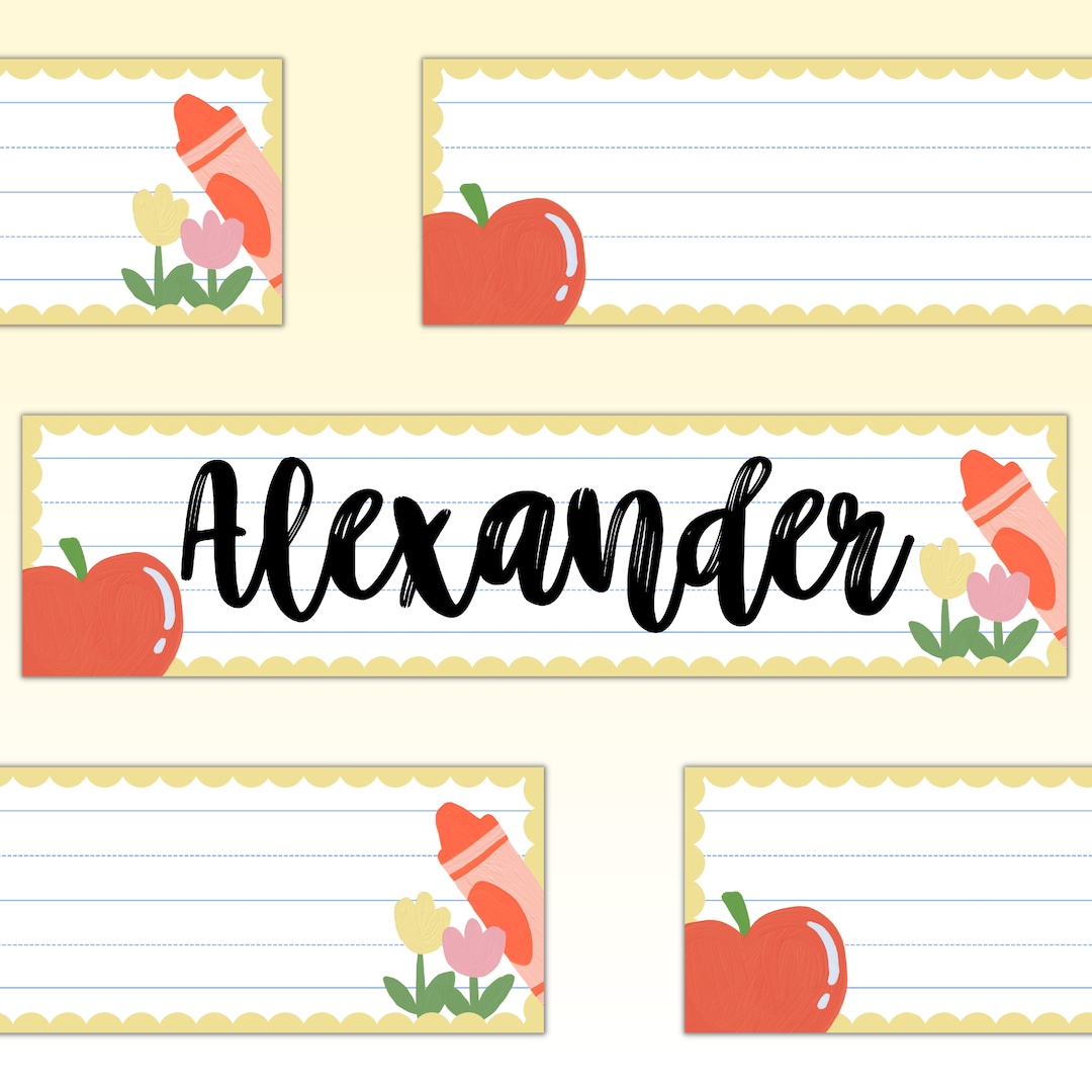 Printable Name Plate Editable Student Desk Plate Back to - Etsy