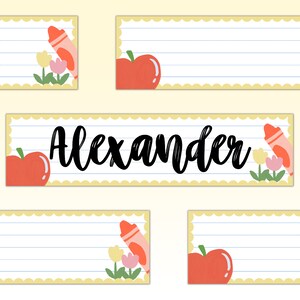 Printable Name Plate Editable Student Desk Plate Back to - Etsy