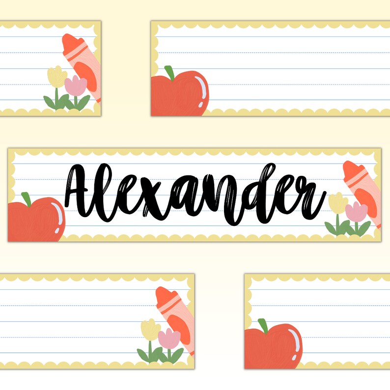 Printable Name Plate Editable Student Desk Plate Back to - Etsy