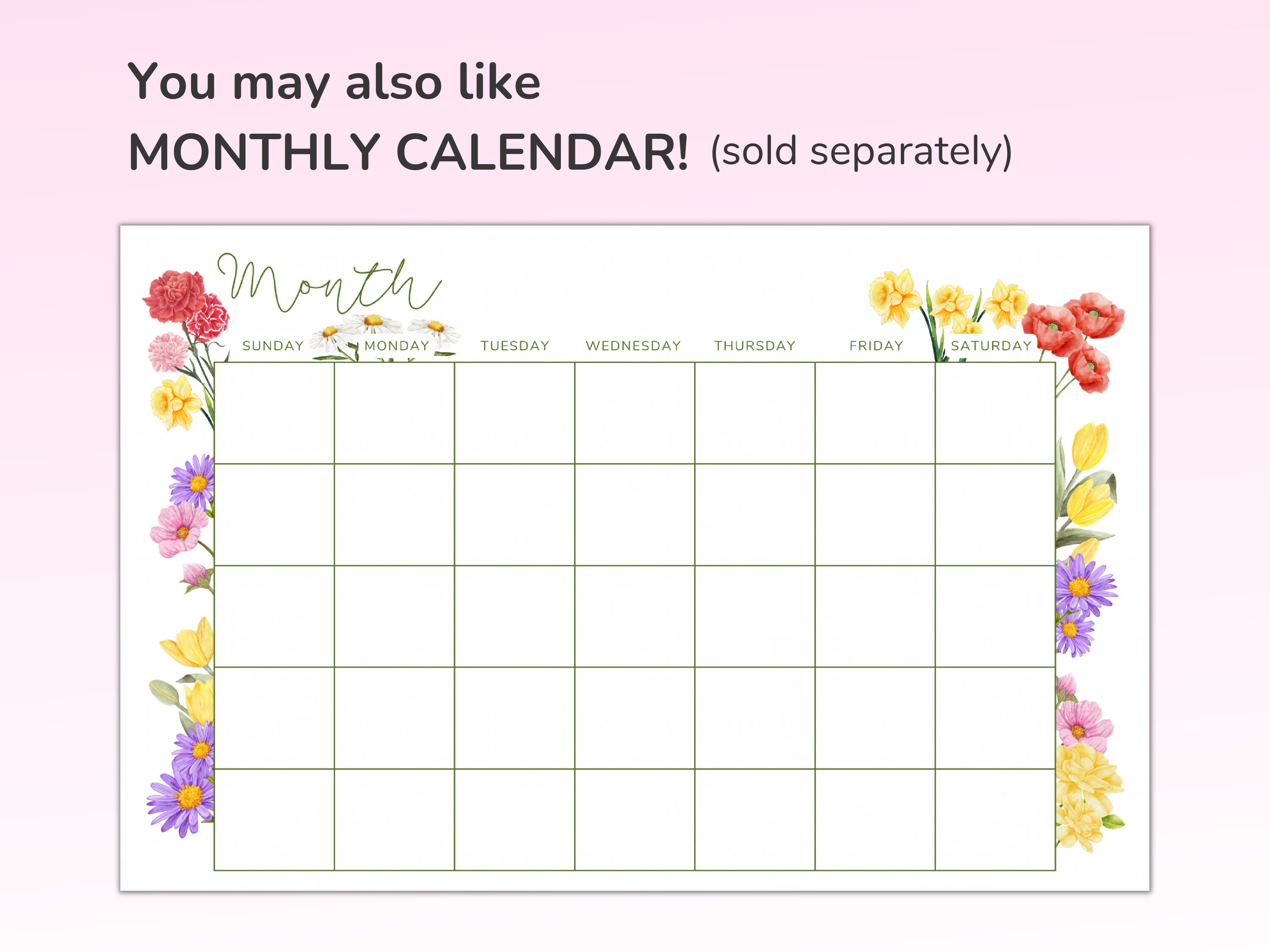 Printable Birthday Tracker Birth Month Flowers Calendar - Etsy Australia