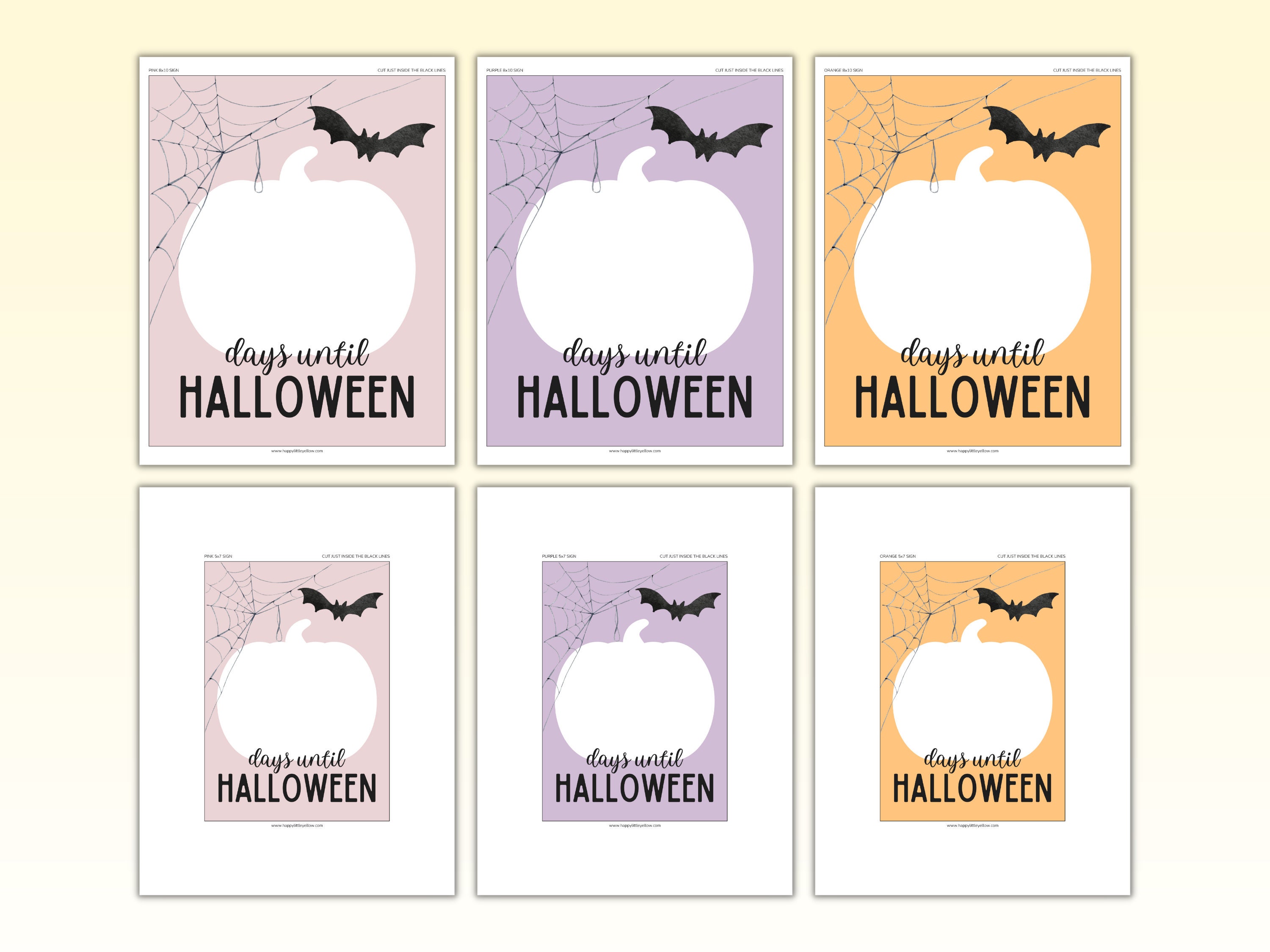 Halloween Countdown Printable, Days Until Halloween Sign, DIY Framed ...