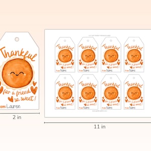 Printable Fall Thanksgiving Gift Tag Personalized, Editable From Gift ...