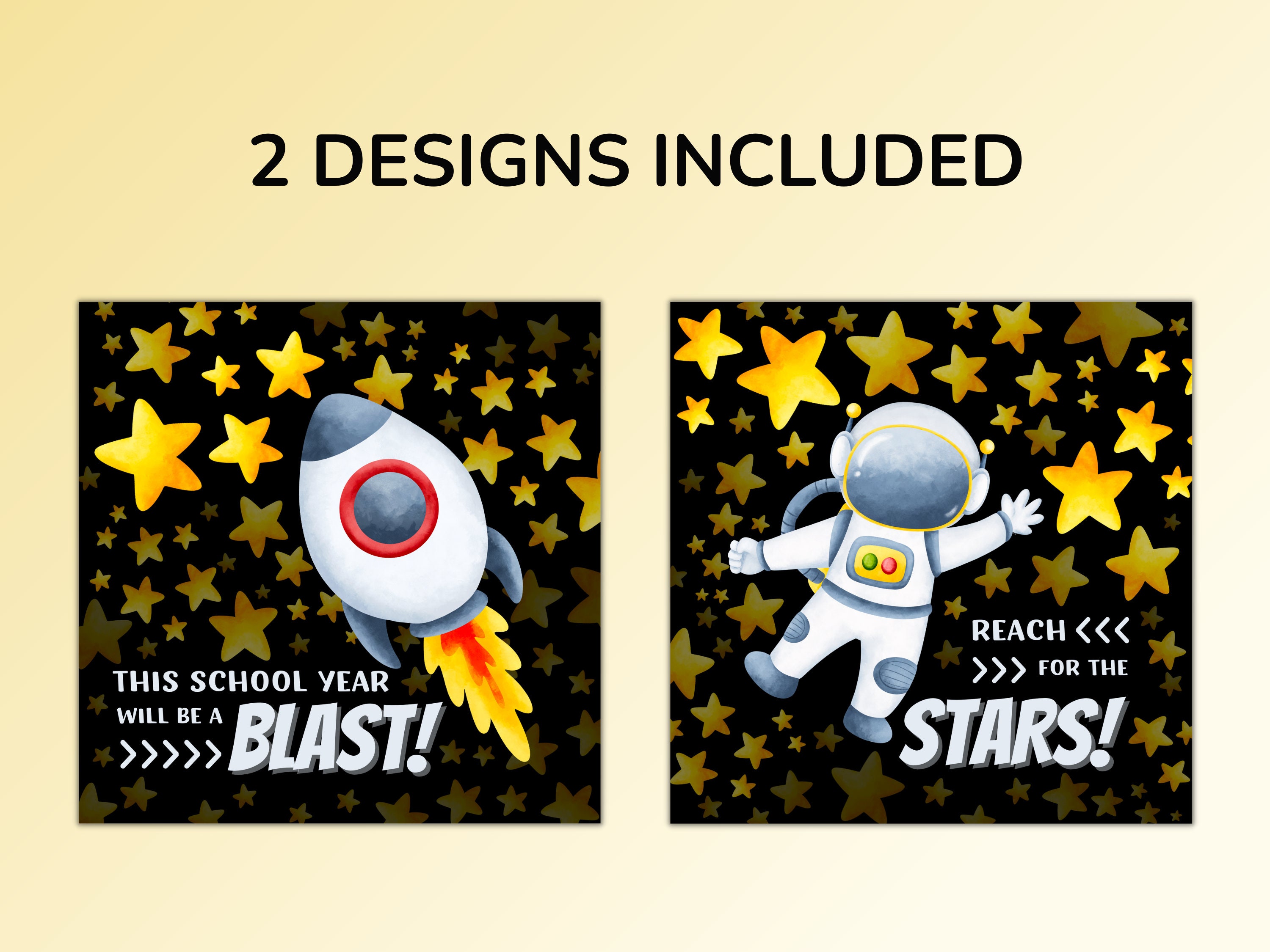 Back to School Space Gift Tags Printable First Day of School - Etsy