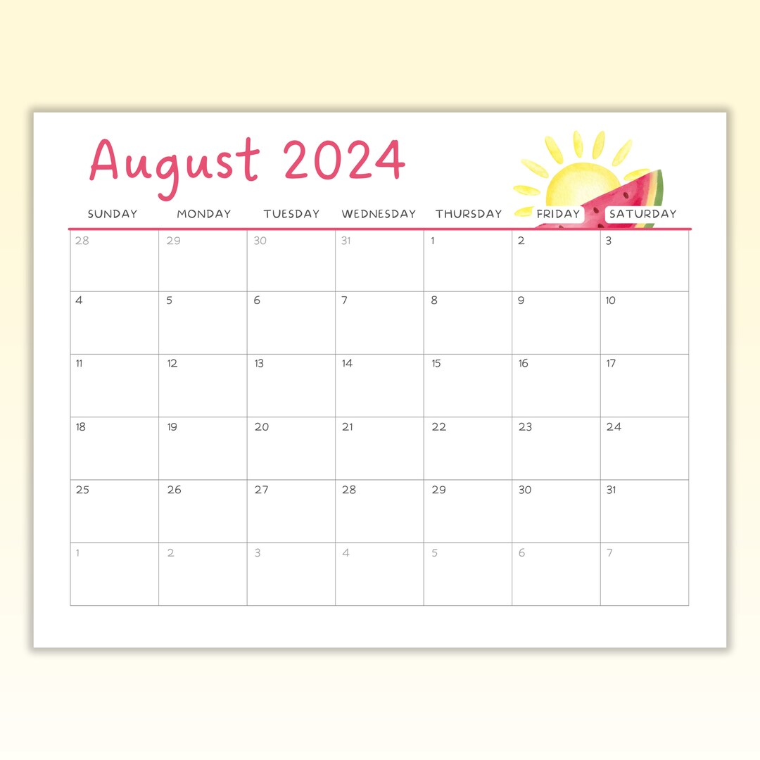 Printable Teacher Calendar, 2024-2025 Academic Wall Calendar, 12 Month ...