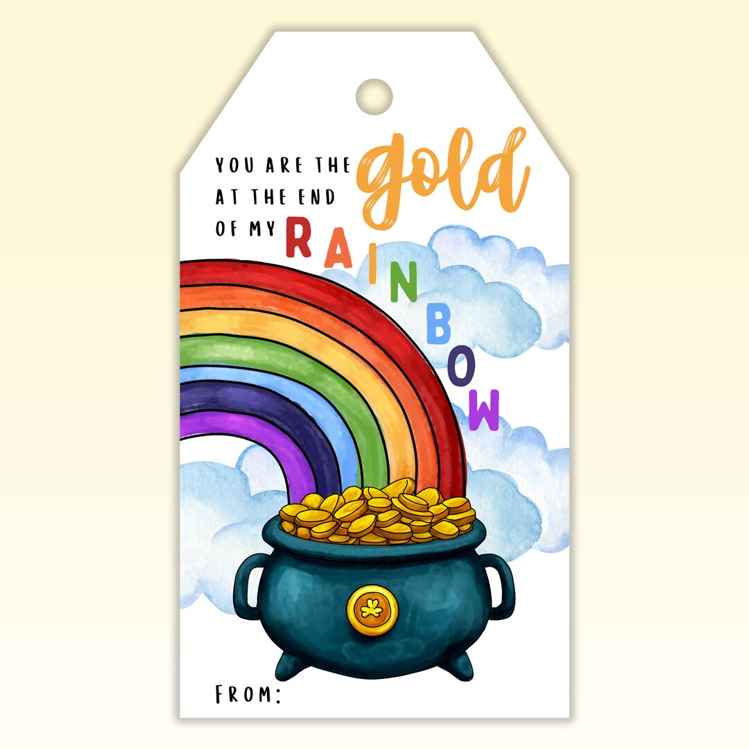 St Patricks Day Printable Gift Tag, Preschool Goodie Bag Tag, Youre the ...