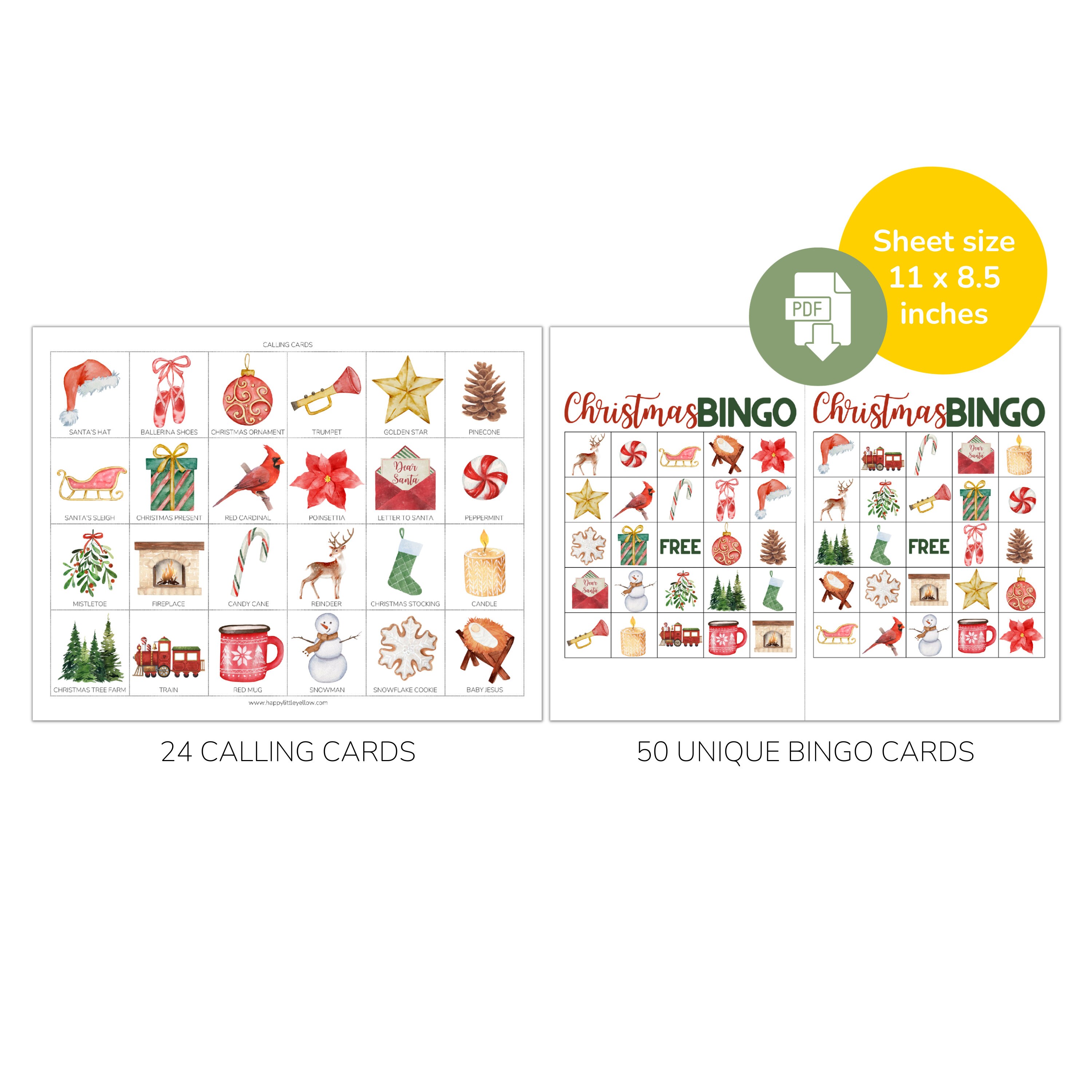 Christmas Bingo Printable, Classroom Christmas Games, Family Game Night ...