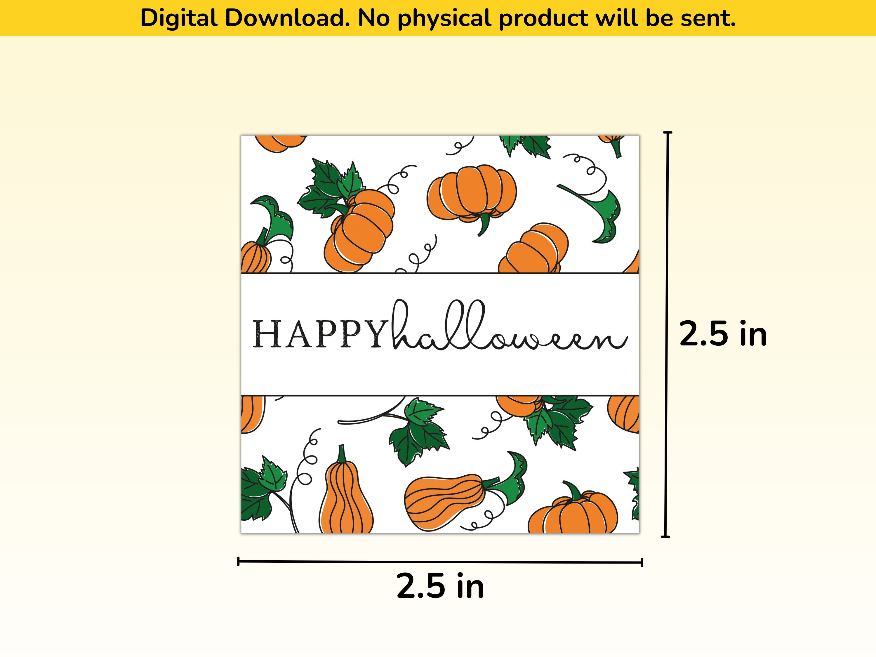 Printable Happy Halloween Gift Tag, Editable Fall Treat Tag, Halloween ...