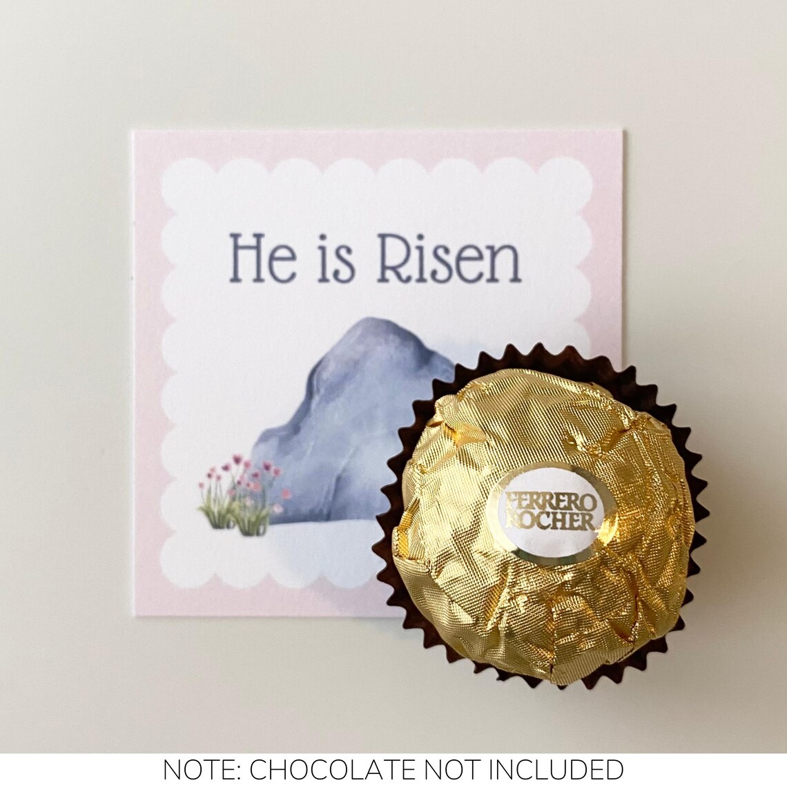 He is Risen Easter Gift Tag Printable, Easter Goodie Bag Label for ...