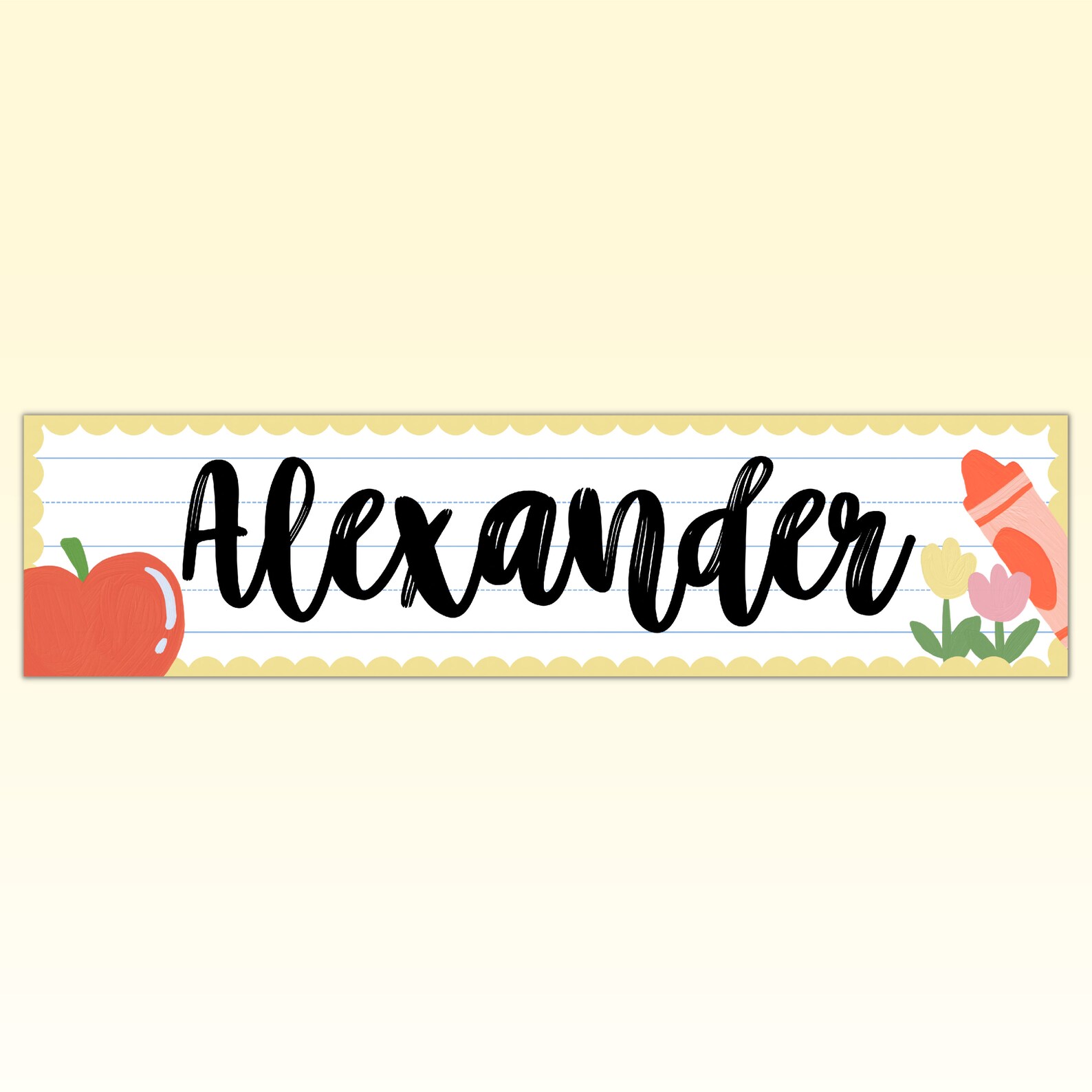 Printable Name Plate, Editable Student Desk Plate, Back to School ...