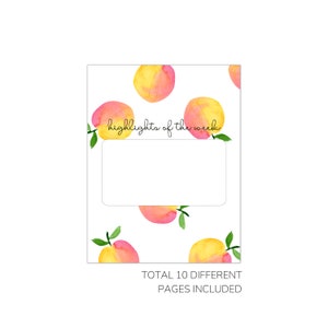 Printable Peach Planner Undated, Daily Weekly Monthly Planner, Cleaning ...