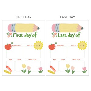 First Day of School Sign Printable, Editable 2-in-1 First and Last Day ...