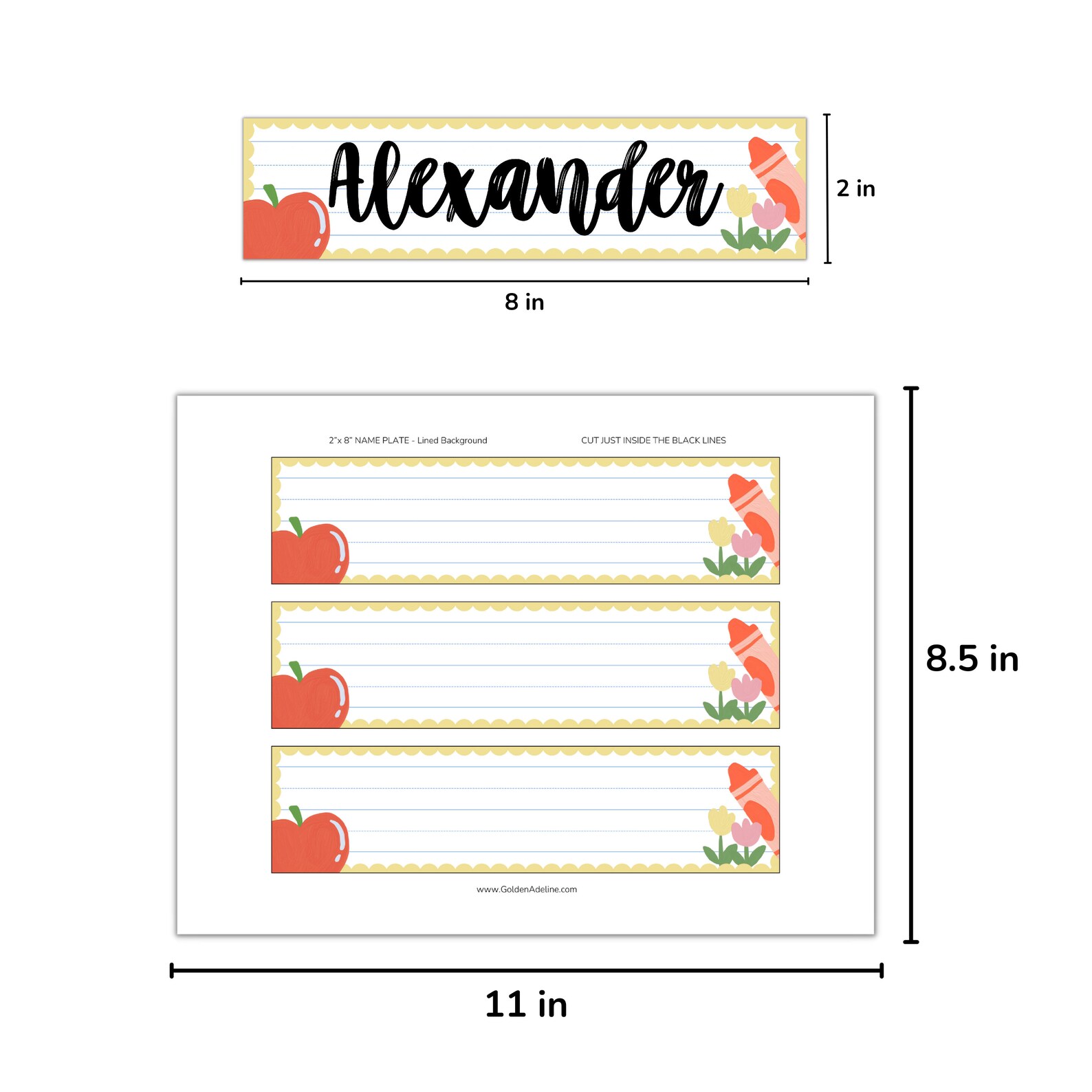 Printable Name Plate, Editable Student Desk Plate, Back to School ...