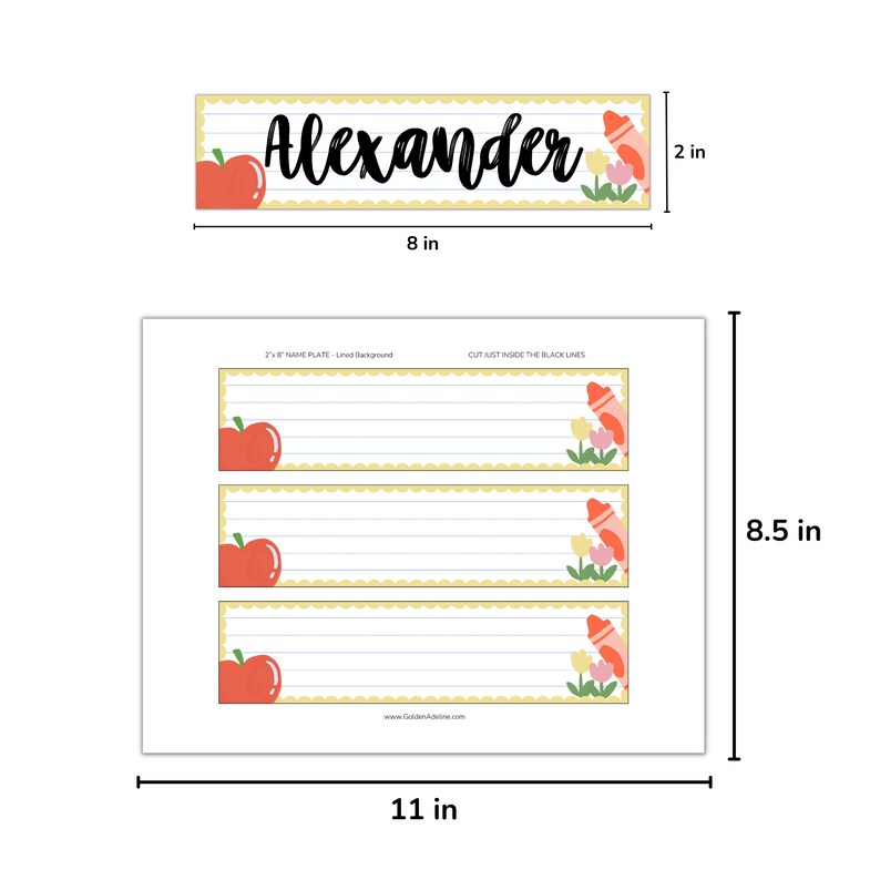 Printable Name Plate, Editable Student Desk Plate, Back to School ...