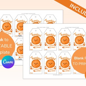 Printable Fall Thanksgiving Gift Tag Personalized, Editable From Gift ...