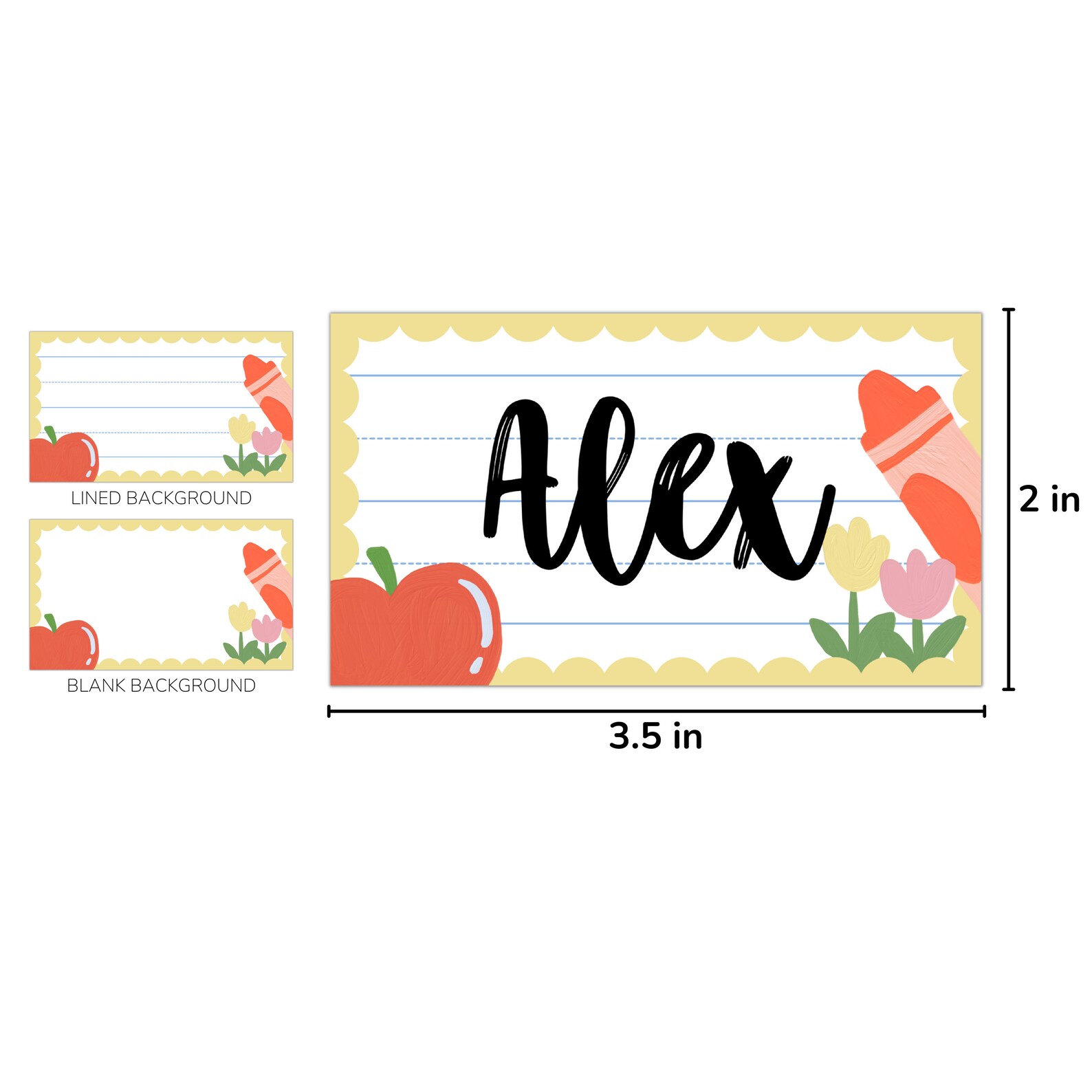 Printable Name Label, Editable Name Tags for School, Backpack Tag ...