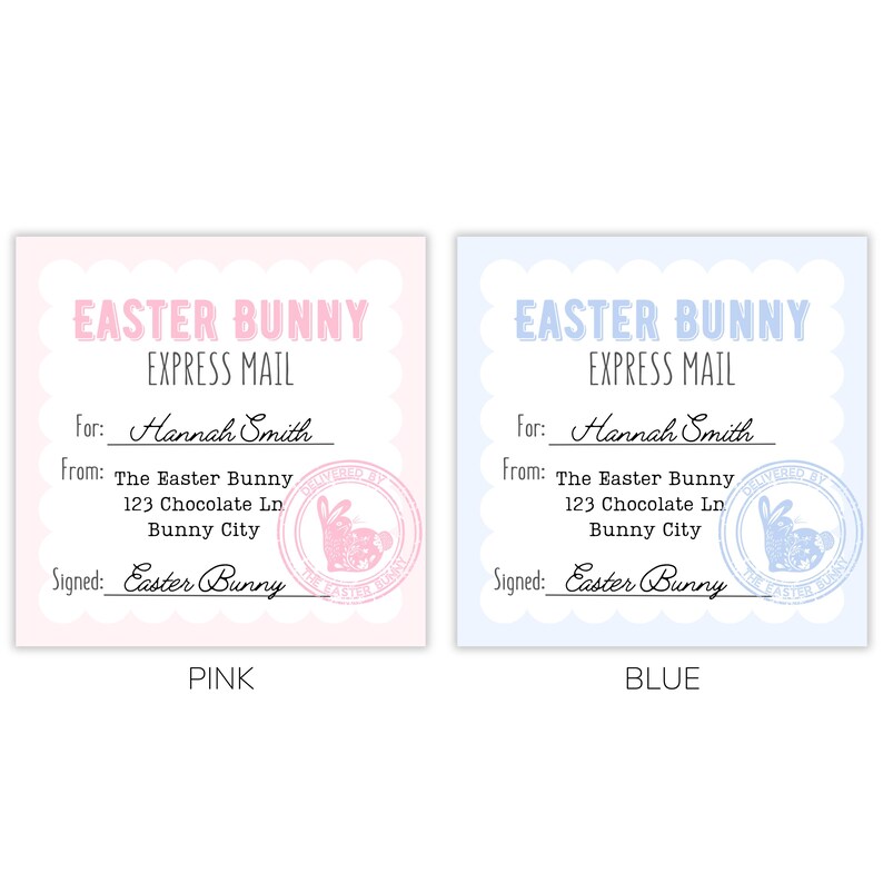 From the Easter Bunny Gift Tag Printable, Editable Easter Bunny Express ...