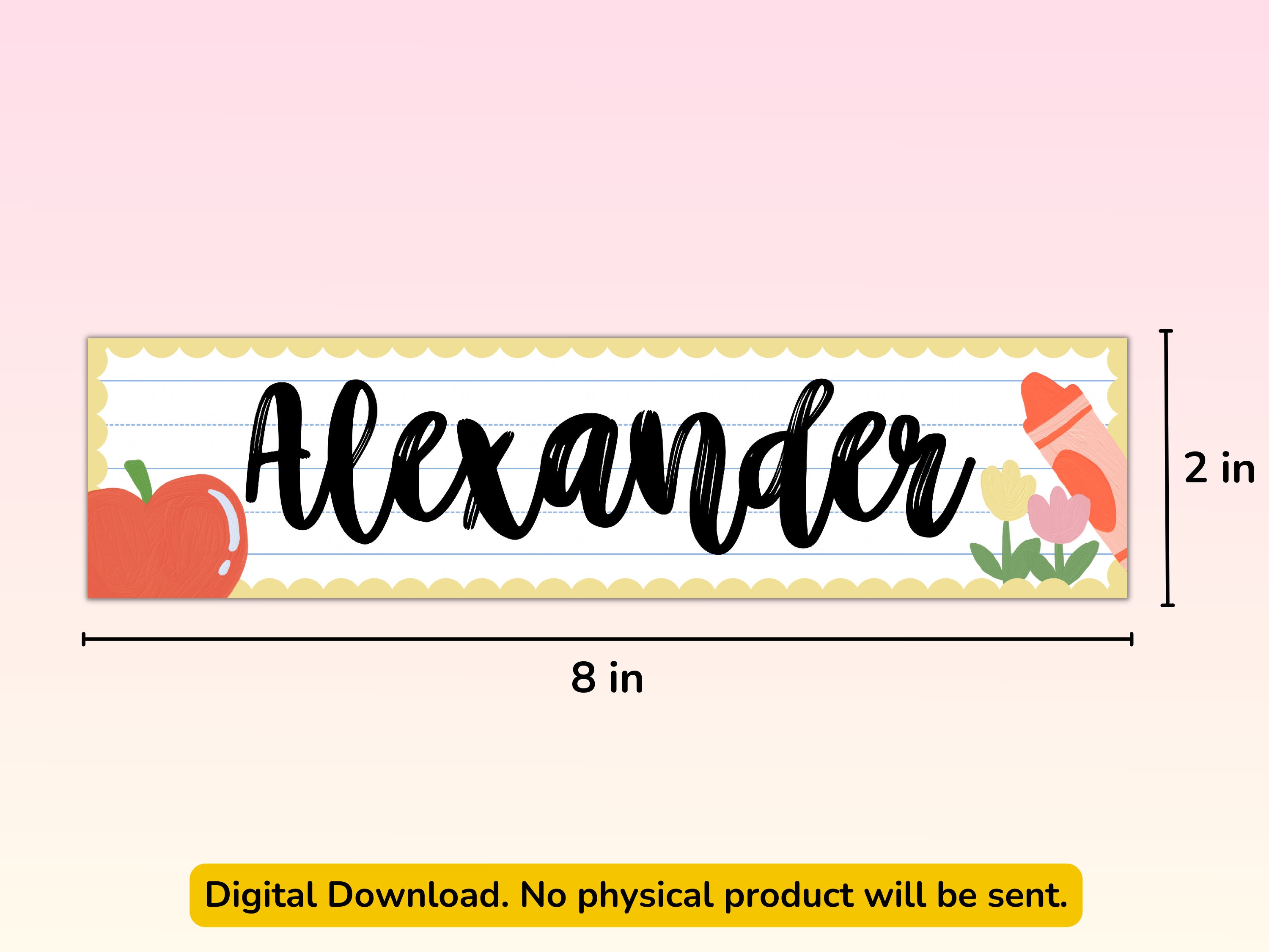 Printable Name Plate Editable Student Desk Plate Back to - Etsy