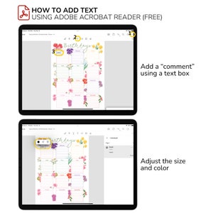 Undated Floral Calendar Printable, Large 11x17 Birth Month Flowers Wall ...