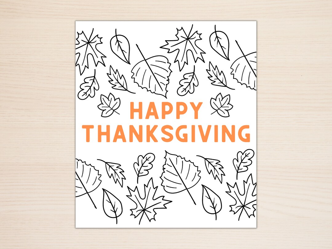 Printable Thanksgiving Coloring Cards, DIY on the Go Kits for Kids ...