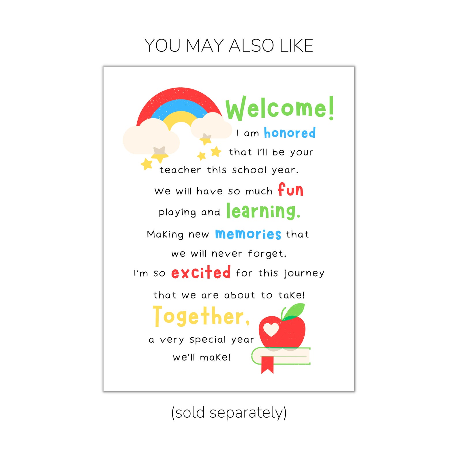 Carta imprimible de fin de año escolar para estudiantes, regalo de ...