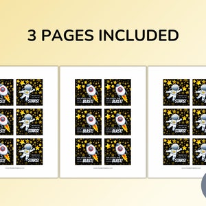 Back to School Space Gift Tags Printable First Day of School - Etsy