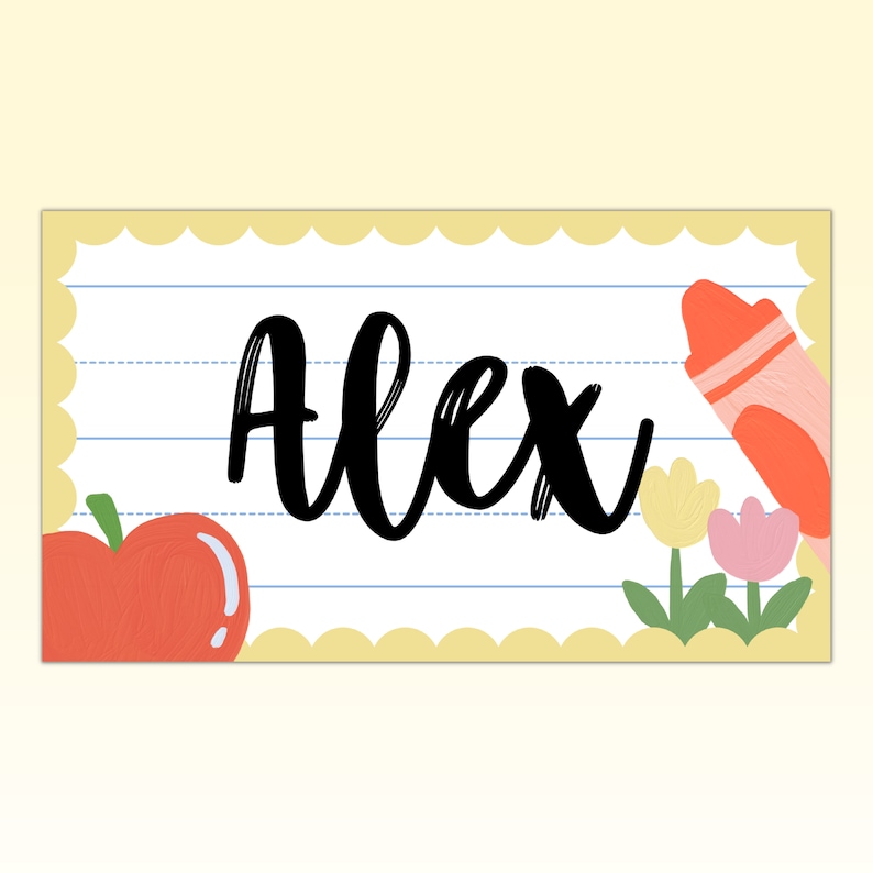 Printable Name Label, Editable Name Tags for School, Backpack Tag ...