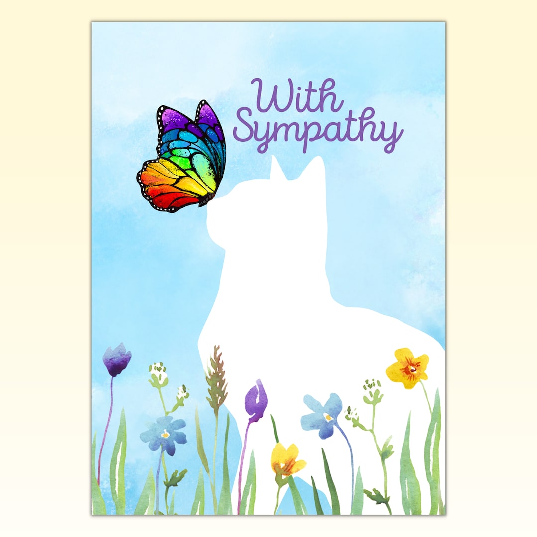 Cat Sympathy Card Printable, Cat Passing Away, Sorry for Your Loss ...