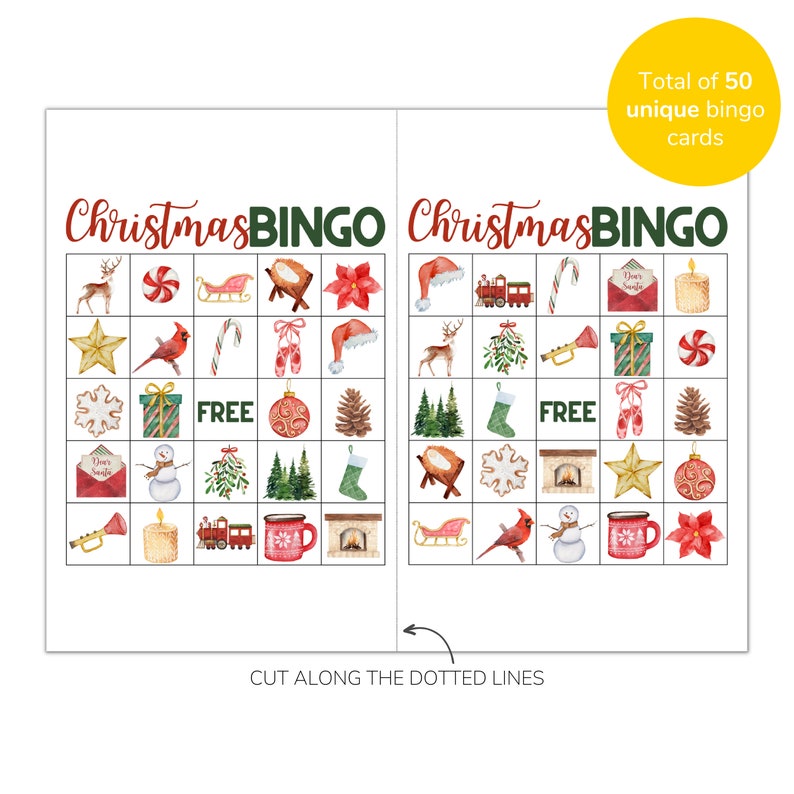 Christmas Bingo Printable, Classroom Christmas Games, Family Game Night ...