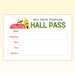 Printable Hall Passes, Editable Set of 10 Personalized Teacher Hall ...