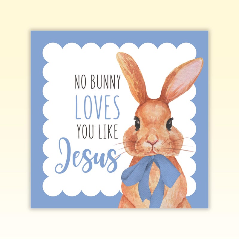 No Bunny Loves You Like Jesus - Etsy