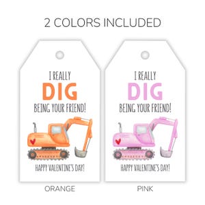 I Dig You Valentine Gift Tag Printable, I Really Dig Being Your Friend ...