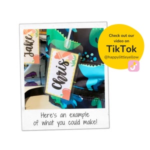 Printable Name Label, Editable Name Tags for School, Backpack Tag ...