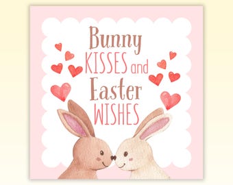 Colorful Happy Easter Gift Tag Printable, Easter Goodie Bag Label for ...