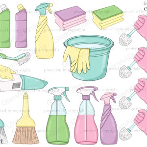 Spring House Cleaning Clipart, Organizing Clipart, Spring Clean Clip ...