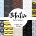 Detective Digital Paper Caution Digital Paper Police - Etsy