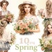 Spring Girl Clipart: Farmhouse Flowers PNG Set (digital Download) - Etsy
