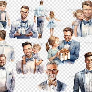 Father's Day Clipart, Father's Day Png, Father and Child Clipart ...