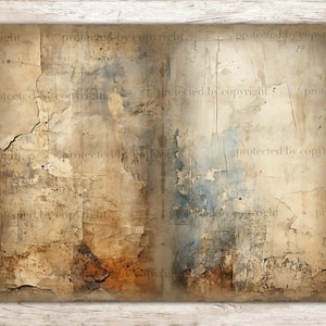 Distressed Junk Journal Pages: Antique Grunge Ephemera (digital ...
