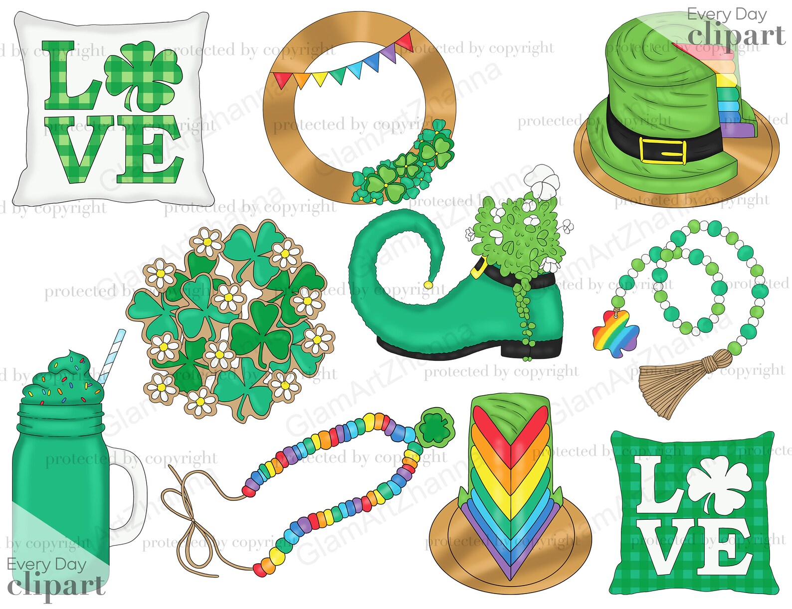 St. Patrick's Day Clipart St Patrick's Day Design - Etsy