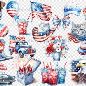 4th of July Clip Art, Patriotic Clip Art, 4th of July Illustration ...