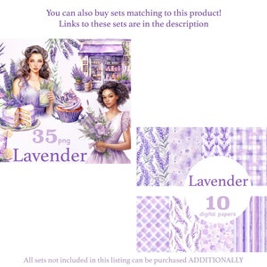 Lavender Digital Paper, Lavender Seamless Pattern, Purple Digital Paper ...