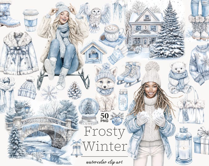 Cozy Winter Wonderland Clipart Bundle | January, Seasonal, Comfy ...