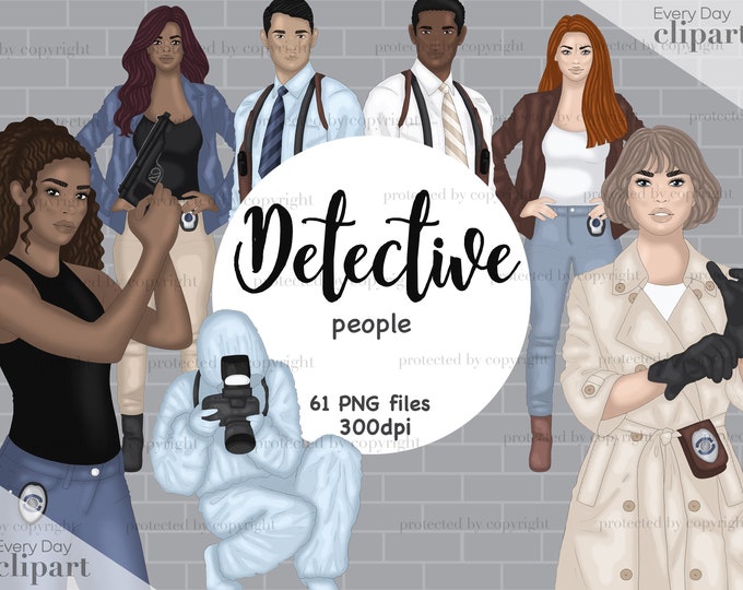 Detective Girl Clipart, Evidence Crime Clipart, Forensic Sciencist ...