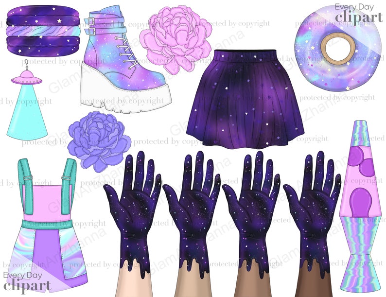 UFO Clipart Space Clipart Cosmic Clipart Astronaut Clipart - Etsy