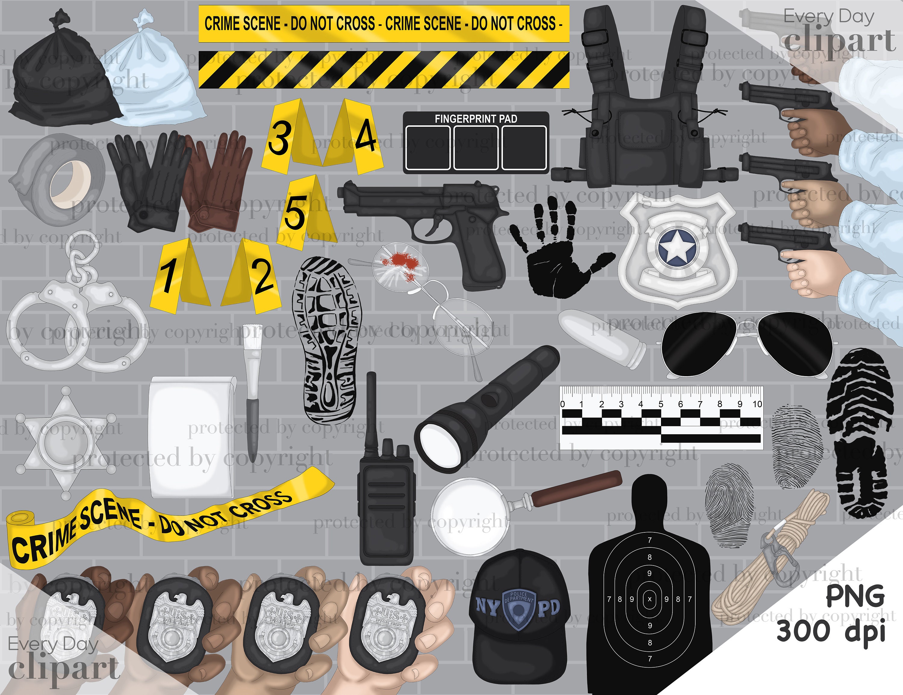 Detective Clipart True Crime Serial Clipart Murder Show - Etsy