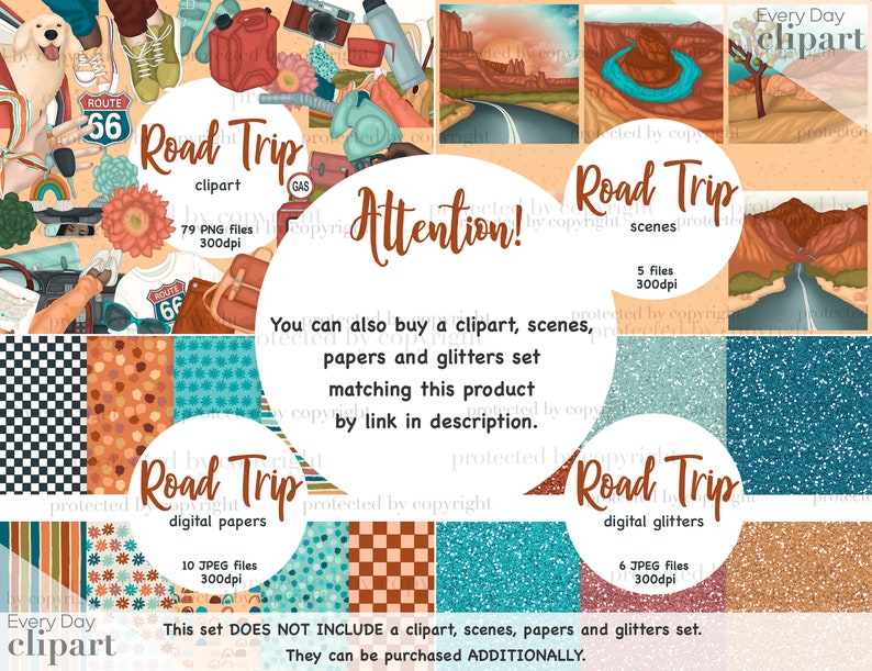 Road Trip Clip Art Road Trip Girl Clipart for Planner - Etsy