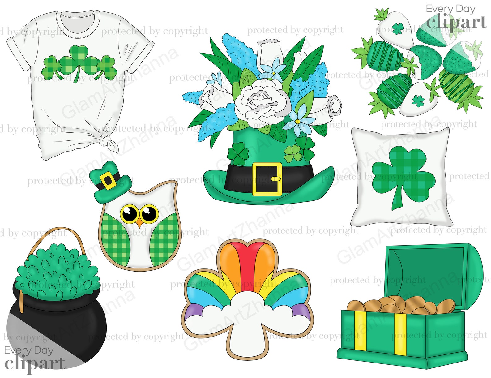 St. Patrick's Day Clipart St Patrick's Day Design - Etsy